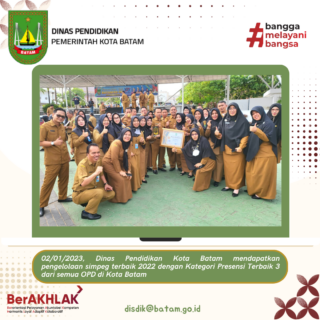 Penghargaan Pengelolaan Simpeg – Dinas Pendidikan Kota Batam